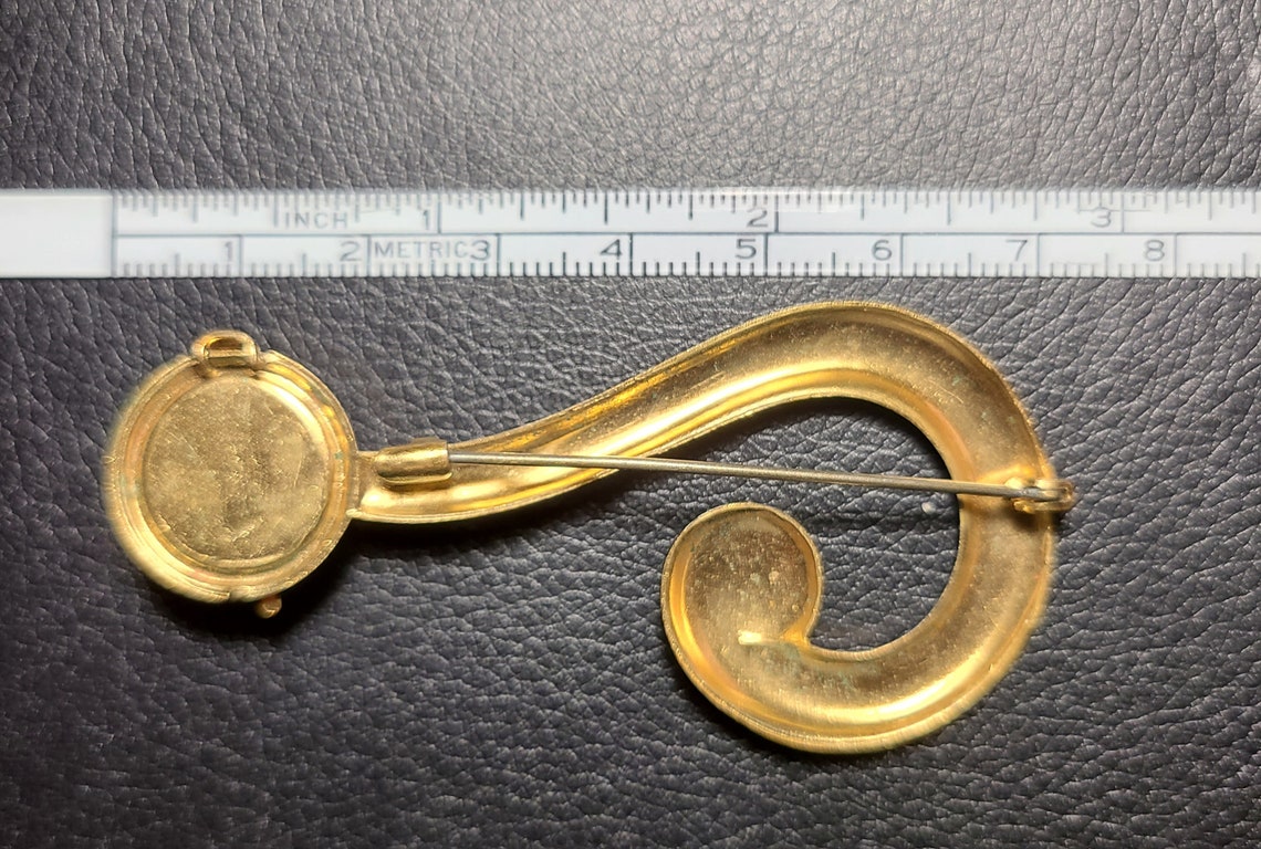 Brass Question Mark Photo Locket Pin Art Deco - Etsy