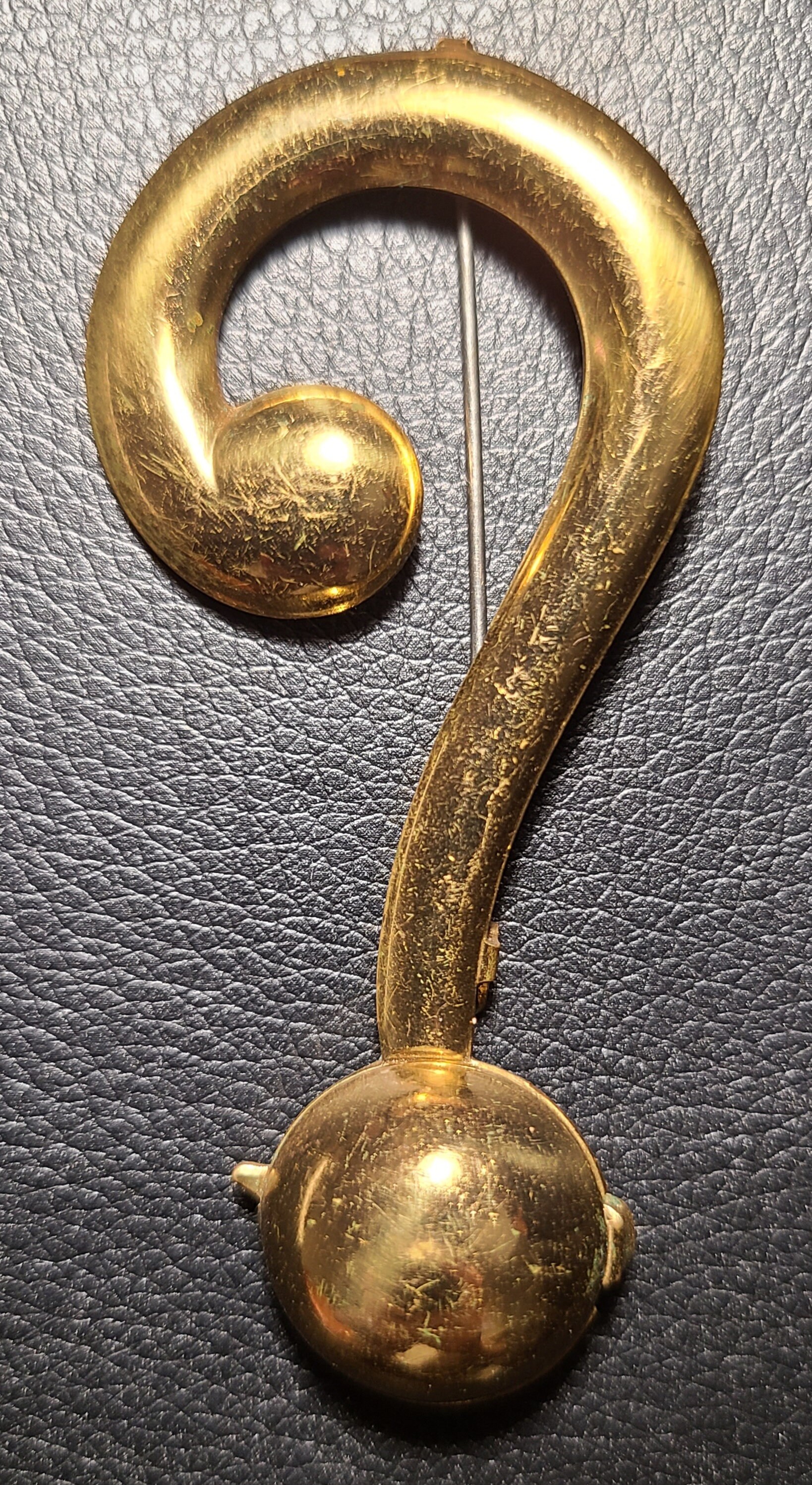 Brass Question Mark Photo Locket Pin Art Deco - Etsy