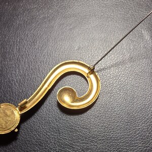Brass Question Mark Photo Locket Pin Art Deco - Etsy