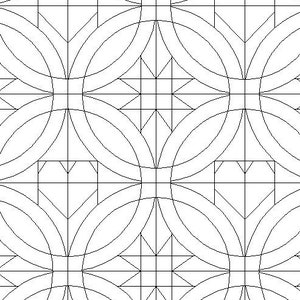 Hearts and Stars Double Wedding Ring, Printable 12" Ring. Foundation ...