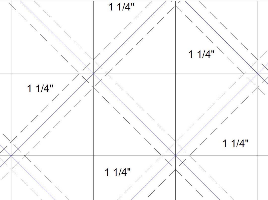 Mini HST 1 1/4" Printable PDF. Foundation Paper Piecing Pattern. Half ...