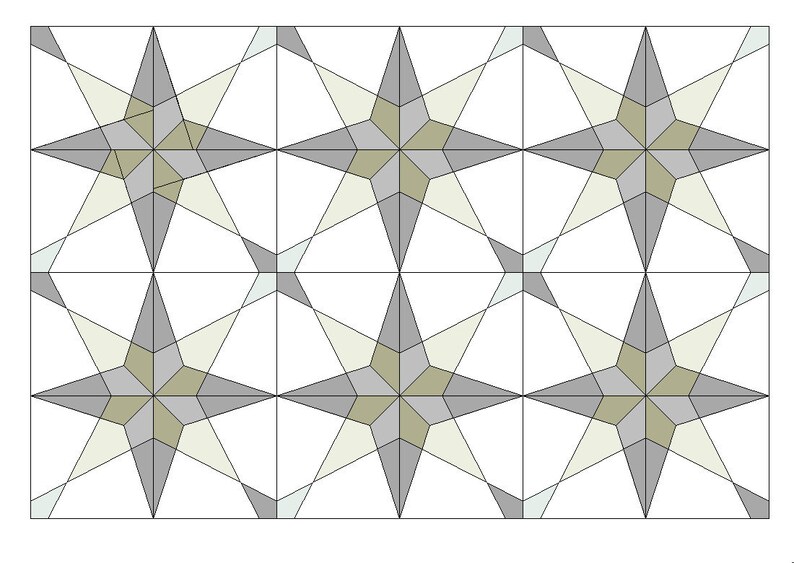 18 Star Block Pattern. Foundation Paper Piecing. - Etsy