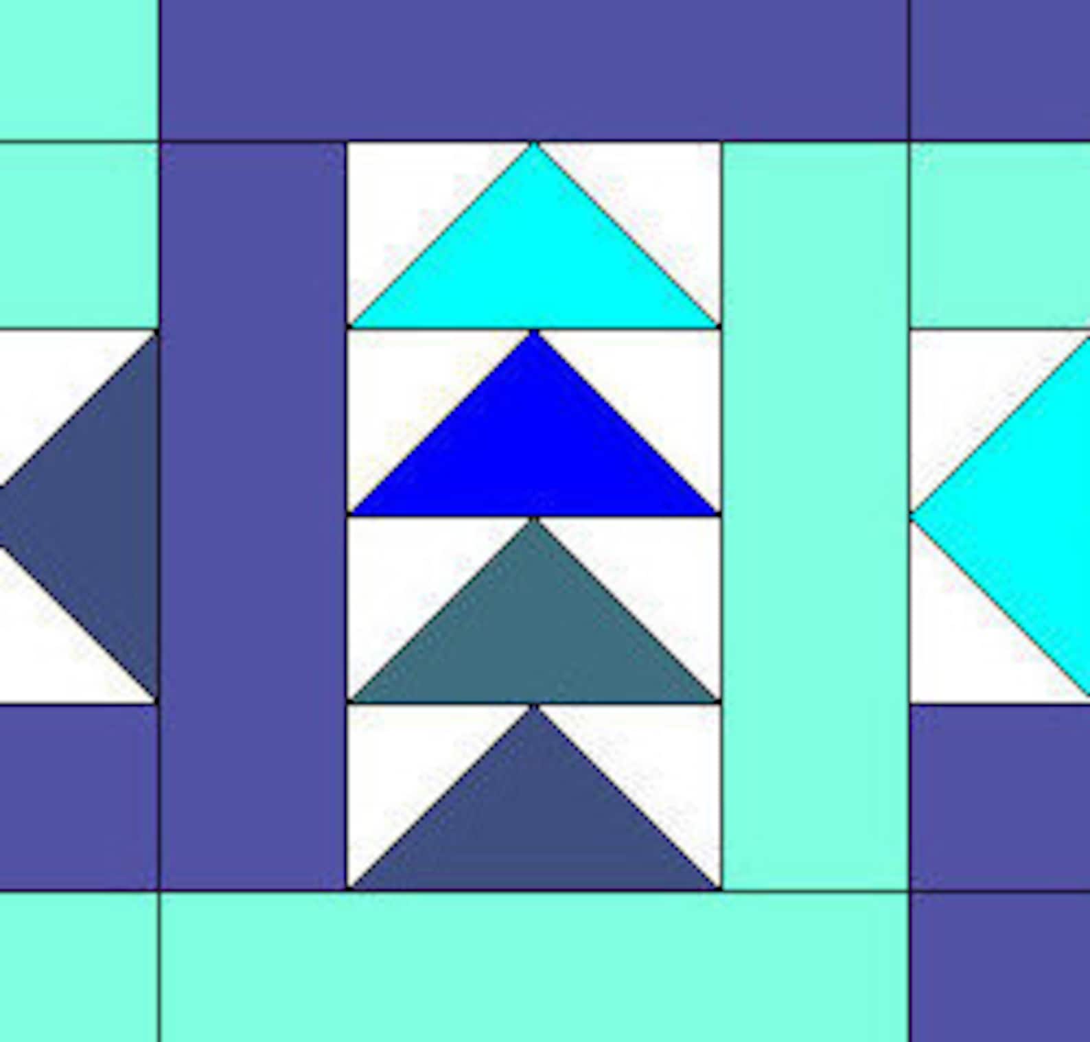 6 Flying Geese Block Paper Piecing Pattern Printable - Etsy