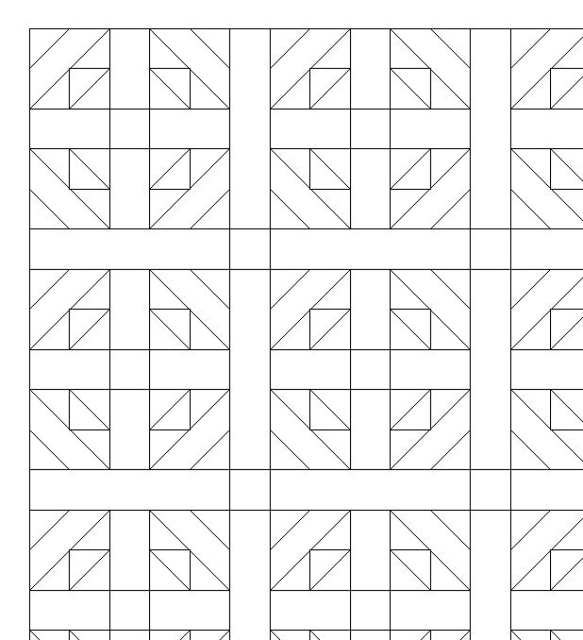 Mini 3" Printable PDF. Scrap Buster. Foundation Paper Piecing Pattern ...