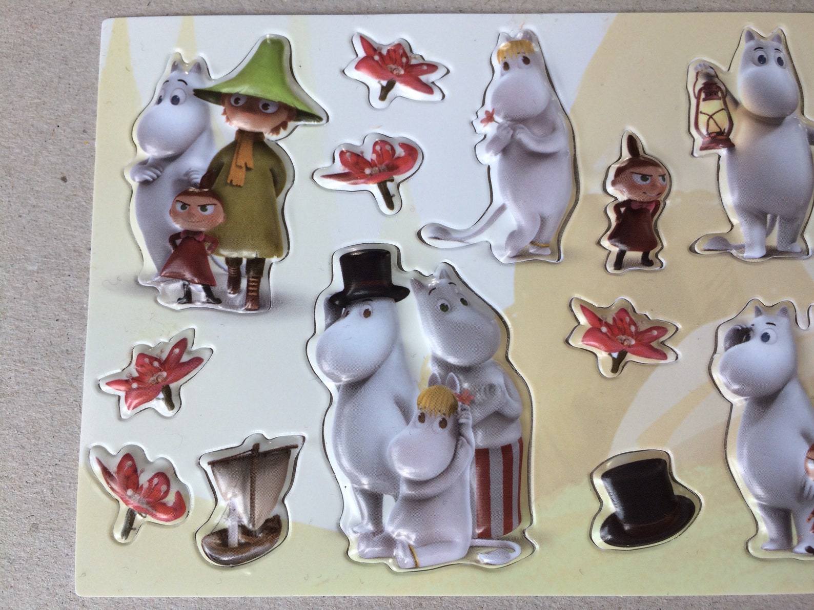 Sticker Sheet of Moomin Characters. Vinyl With 3-D Effect. - Etsy