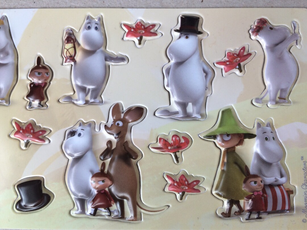 Sticker Sheet of Moomin Characters. Vinyl With 3-D Effect. - Etsy