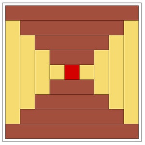 Courthouse Steps BLOCK 12". Printable Foundation Paper Piecing Pattern ...