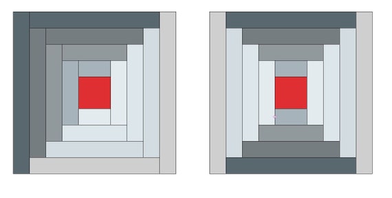 5 Block. Courthouse Steps Pattern. Foundation Paper - Etsy