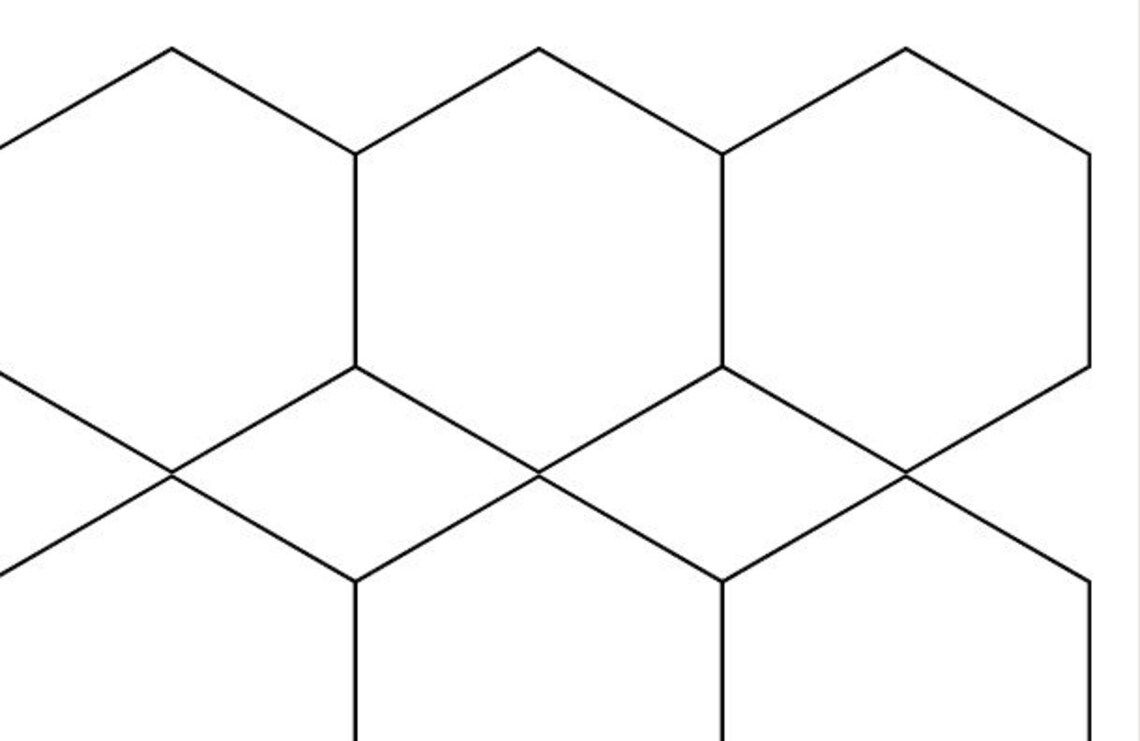 EPP 1 Hexagons Printable Hexies Papers PDF Assembled | Etsy