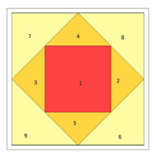 Economy Block PDF 4 Sizes. Paper Piecing Pattern Printable. - Etsy