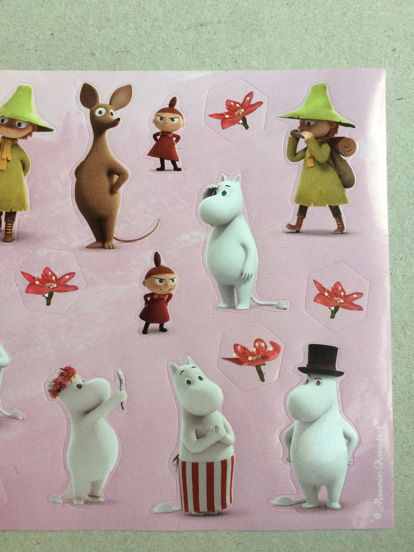Sticker Sheet of Moomin Characters. Glossy Finish | Etsy