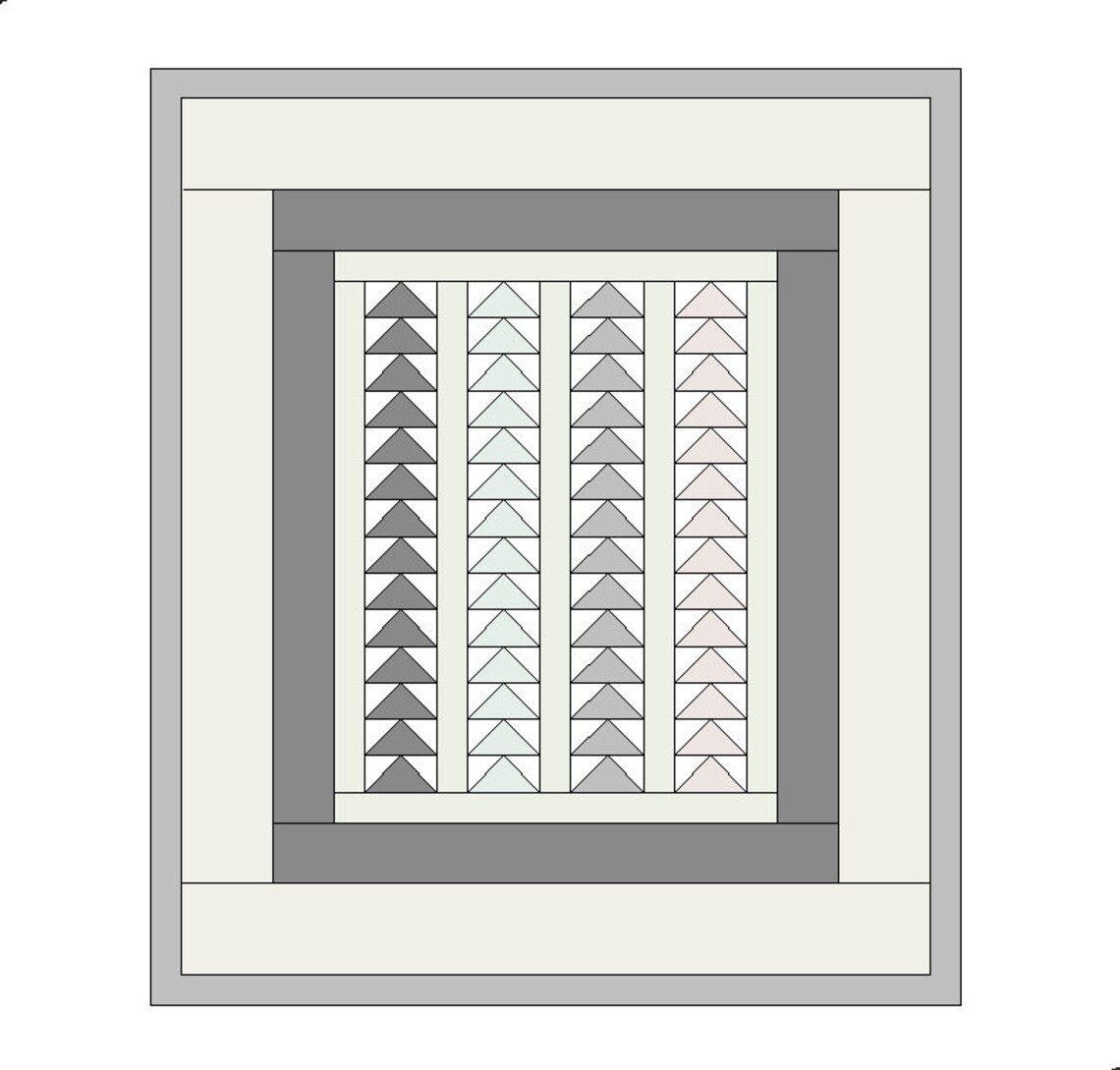 Mini Quilt Pattern With FPP Printables - in Flight 13" X 15". - Etsy Canada