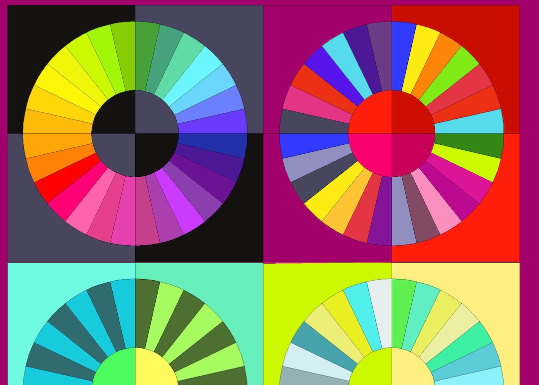 Color Wheel 14" Block. Foundation Paper Piecing Pattern , Printable PDF ...