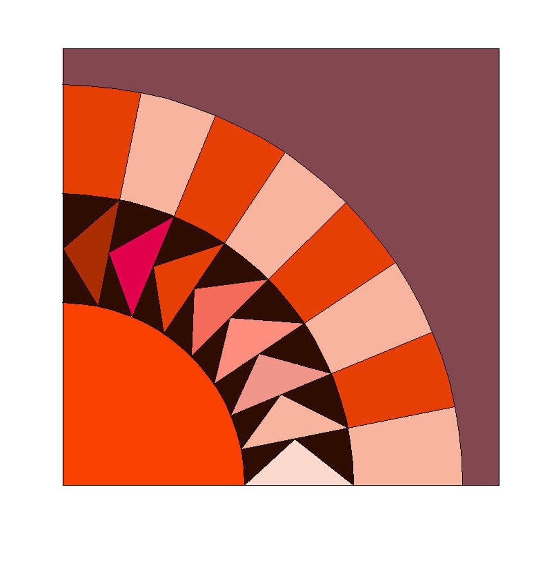 6" New York Beauty Block, Printable PDF. Paper Piecing Pattern. - Etsy