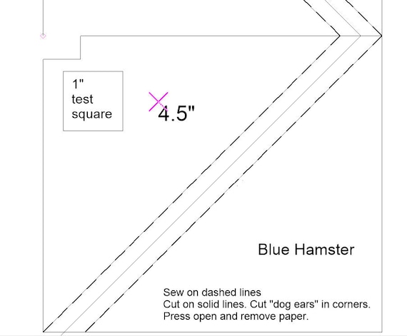HST 4.5 Printable PDF. Foundation Paper Piecing Pattern. - Etsy