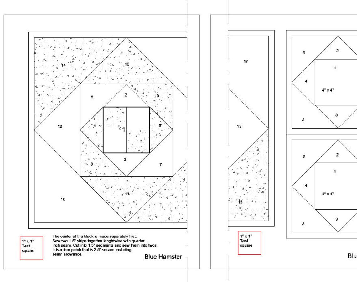 Snail Trails at Sea. Block Templates for Foundation Paper | Etsy