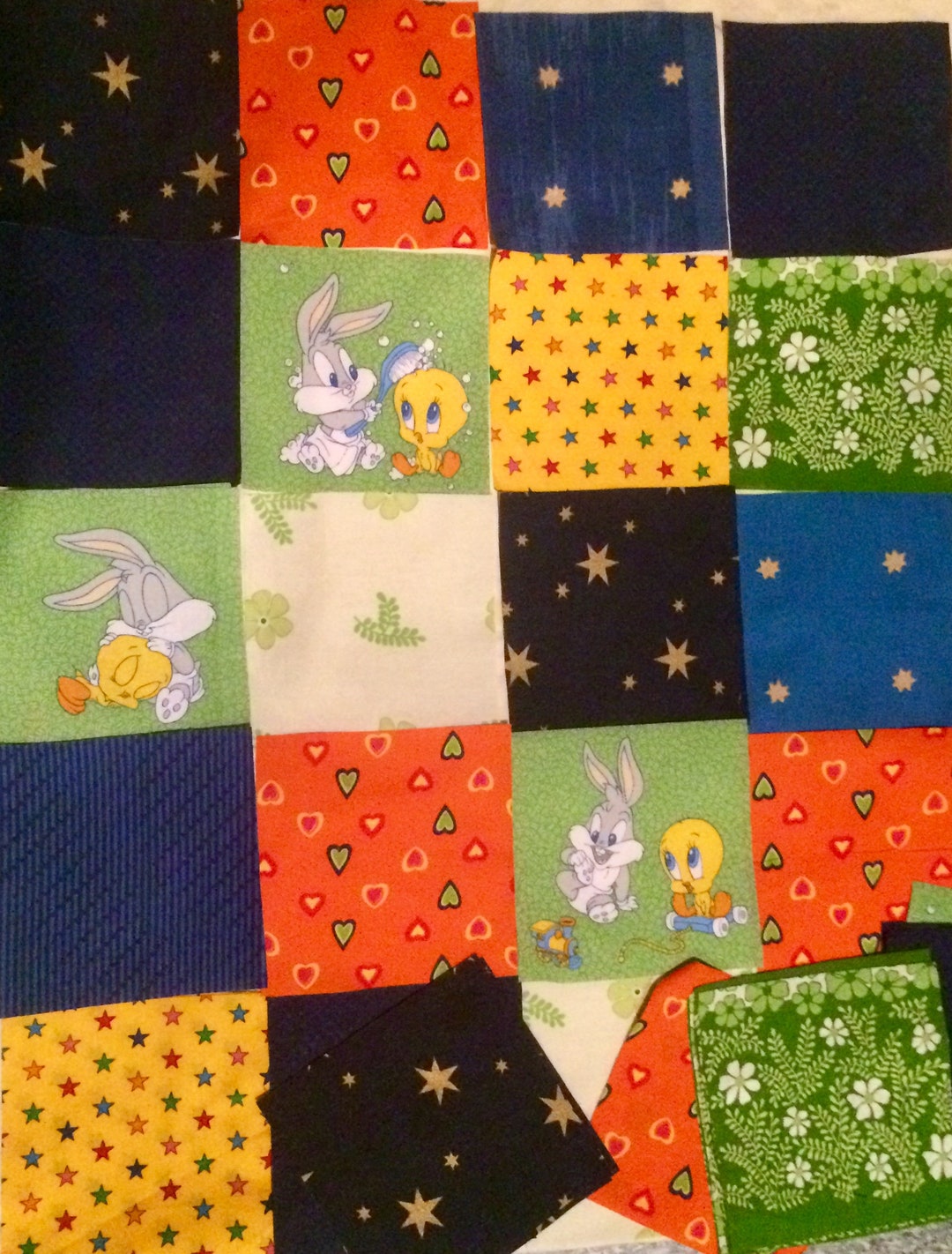 Colorful Baby Quilt Kit. Baby Bugs Bunny. Beginner Friendly. - Etsy