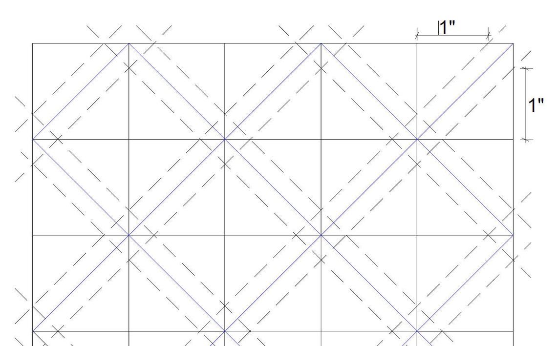 Mini HST 1/2 Printable PDF. Foundation Paper Piecing | Etsy