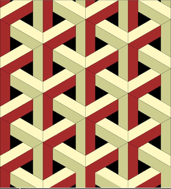 Escher Inspiration Printable 6 Quilt Block. Quilt - Etsy Canada