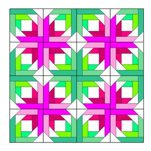 Pineapple Burst 6" Block, Printable. Foundation Paper Piecing Pattern. - Etsy