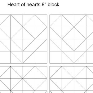 Heart of Hearts 8" Block Pattern. Includes a Printable Page for 2" Hst ...