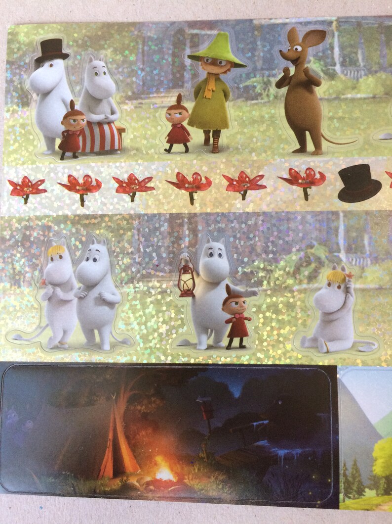 Sticker Sheet of Moomin Characters. Glossy Finish - Etsy