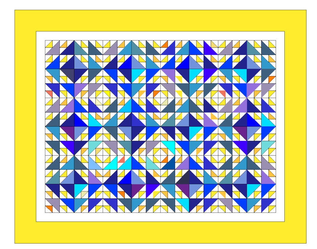 Quilt Pattern Based on the Aircraft Block 65" X 81". Including ...