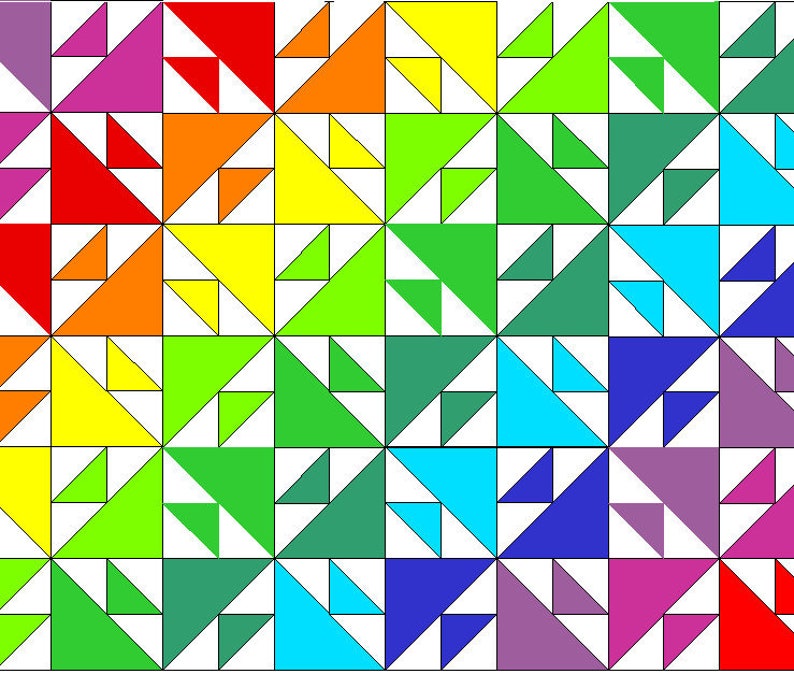 6" Block. Foundation Paper Piecing Pattern. Printable PDF - Etsy