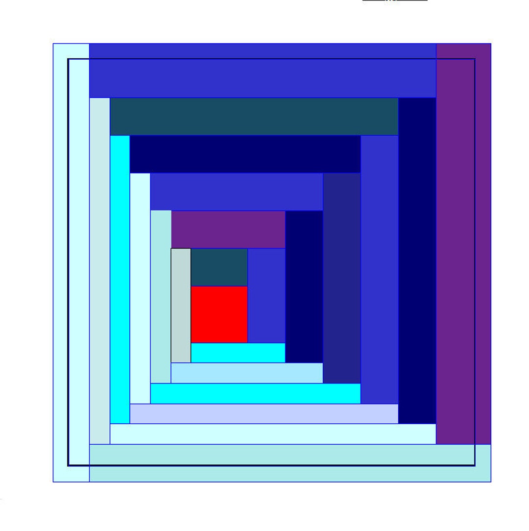Curved Log Cabin, 3 Sizes of Blocks, Printable. Foundation Paper ...