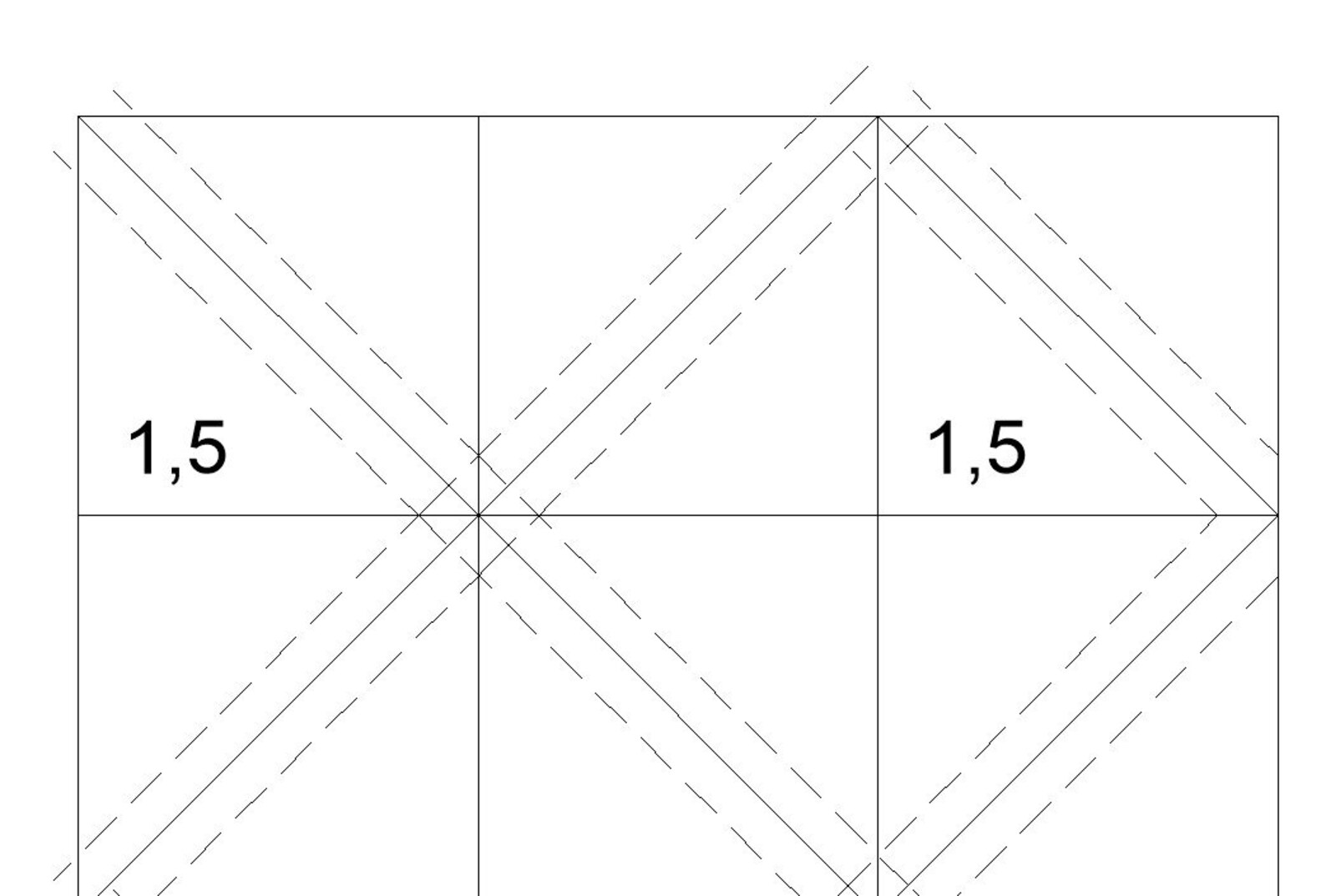 Bundle of 4 Small Sizes HST Papers. 1/2", 1", 1 1/4" and 1 1/2 ...