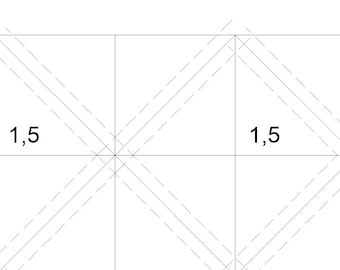 Mini HST 1 Printable PDF. Foundation Paper Piecing | Etsy