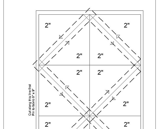 HST 2 Printable PDF. Foundation Paper Piecing Pattern. - Etsy