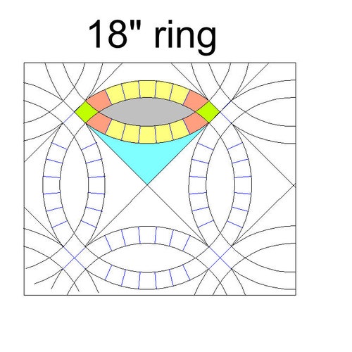 Foundation Paper Piecing Pattern Double Wedding Ring - Etsy