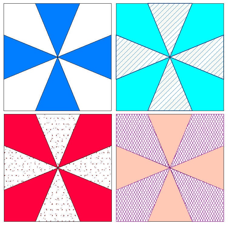 Easy Windmill Block. Four Sizes 4 5. 6 and - Etsy