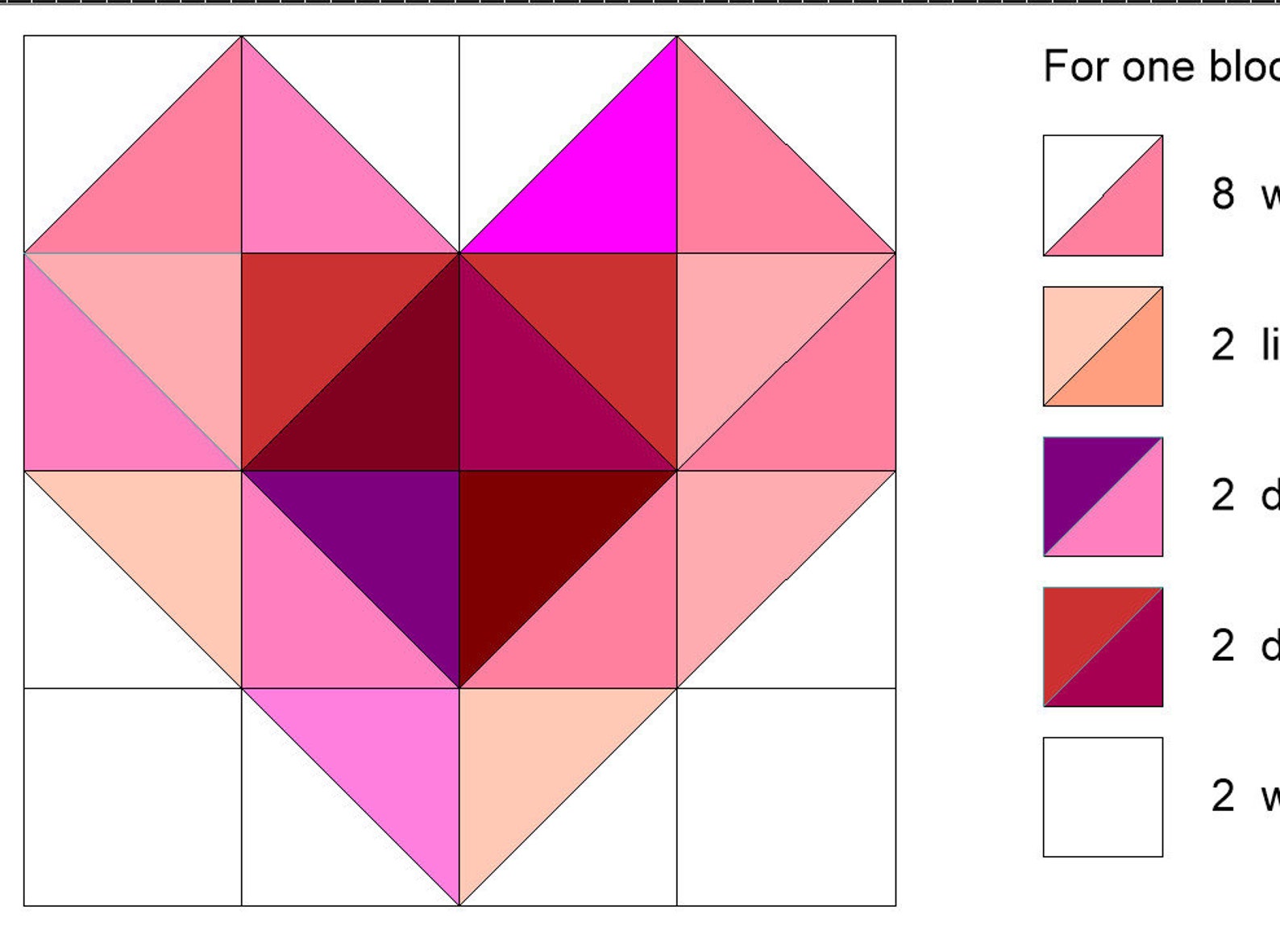 Heart of Hearts 8 Block Pattern. Includes a Printable - Etsy
