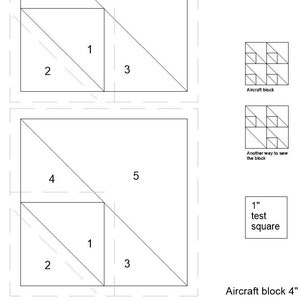 Quilt Pattern Based on the Aircraft Block 65" X 81". Including ...