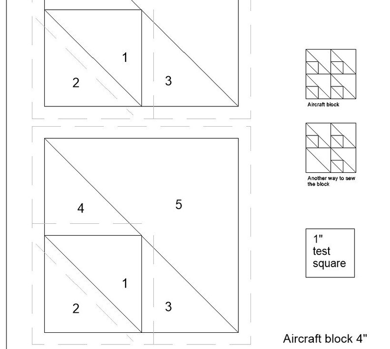 Quilt Pattern Based on the Aircraft Block 65 X 81. - Etsy