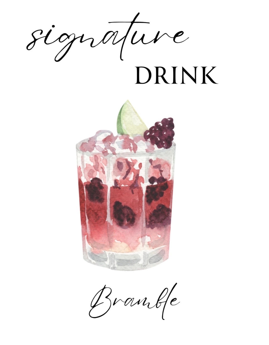 10 Signature Drink Bar Signs - Etsy