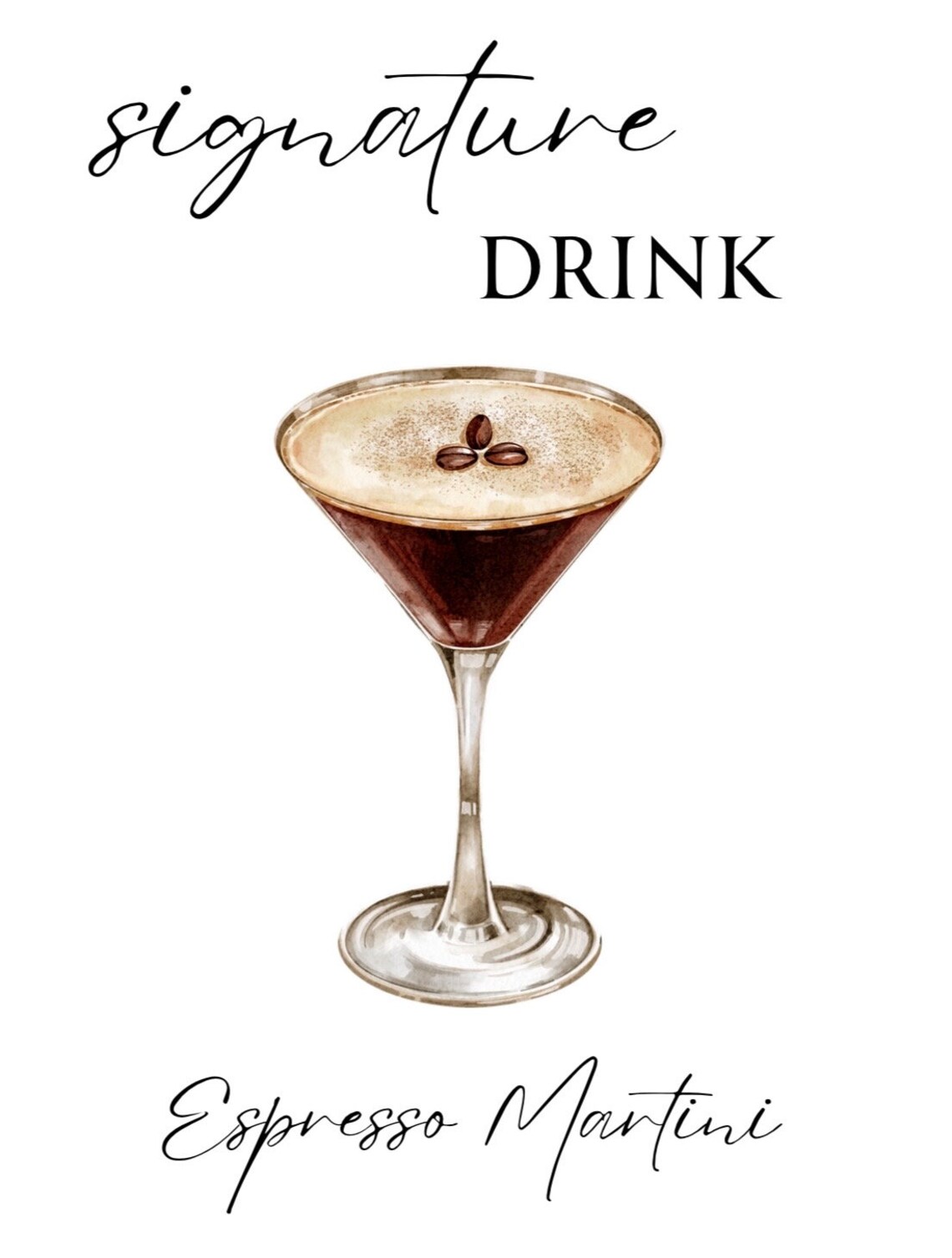 10 Signature Drink Bar Signs - Etsy