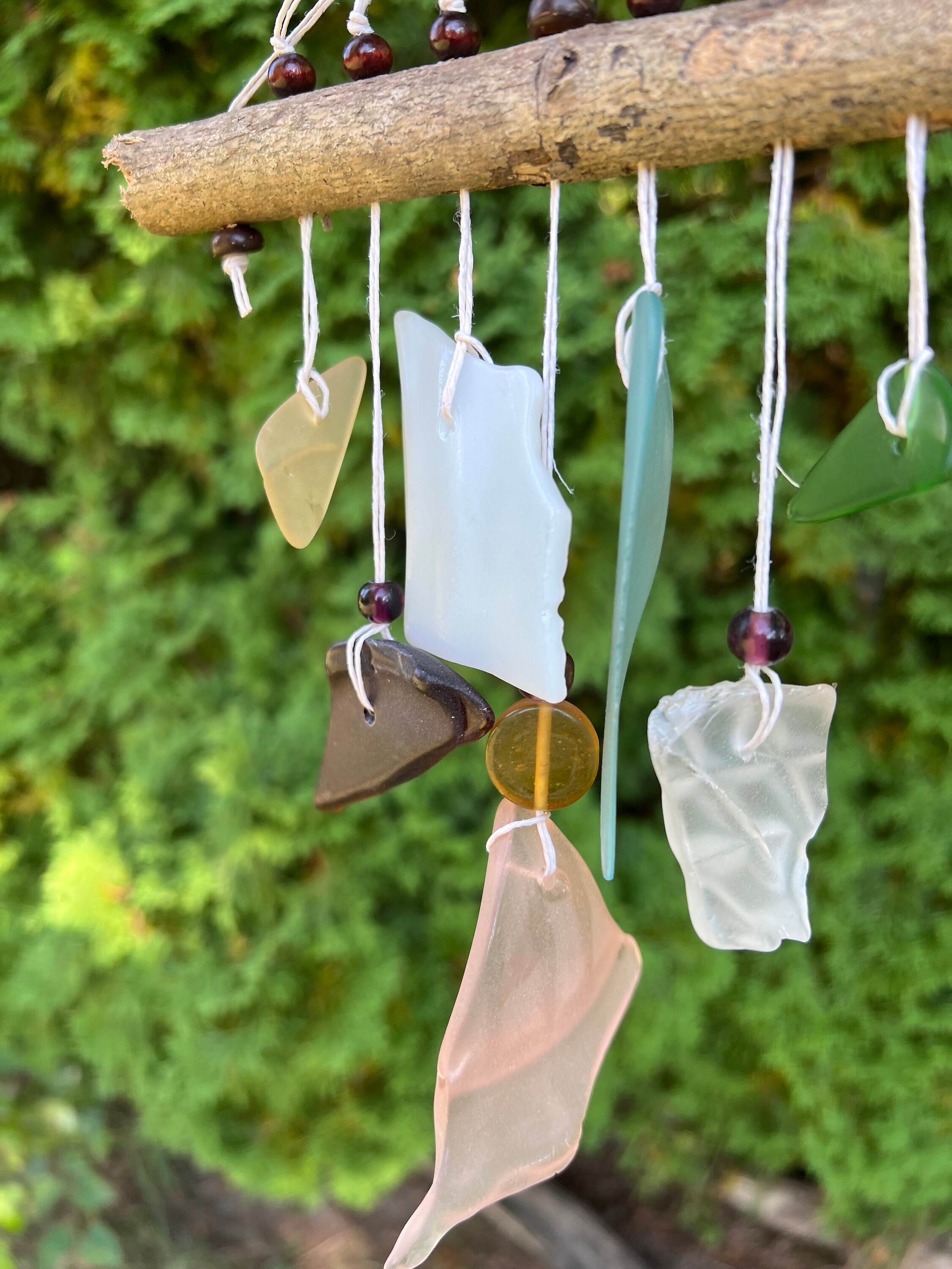Multi-color Recycled Glass Wind Chime - Etsy