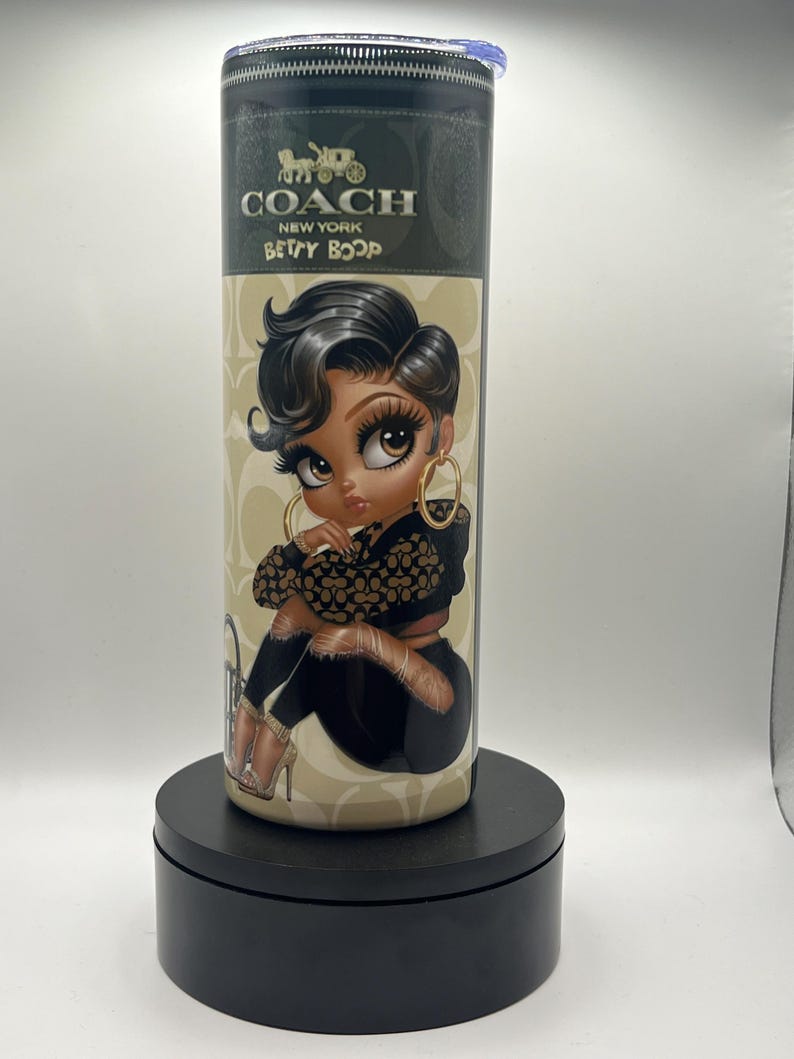 Gorgeous Brown Betty Boop Coach Theme Tumbler | Custom Made Tumbler ...