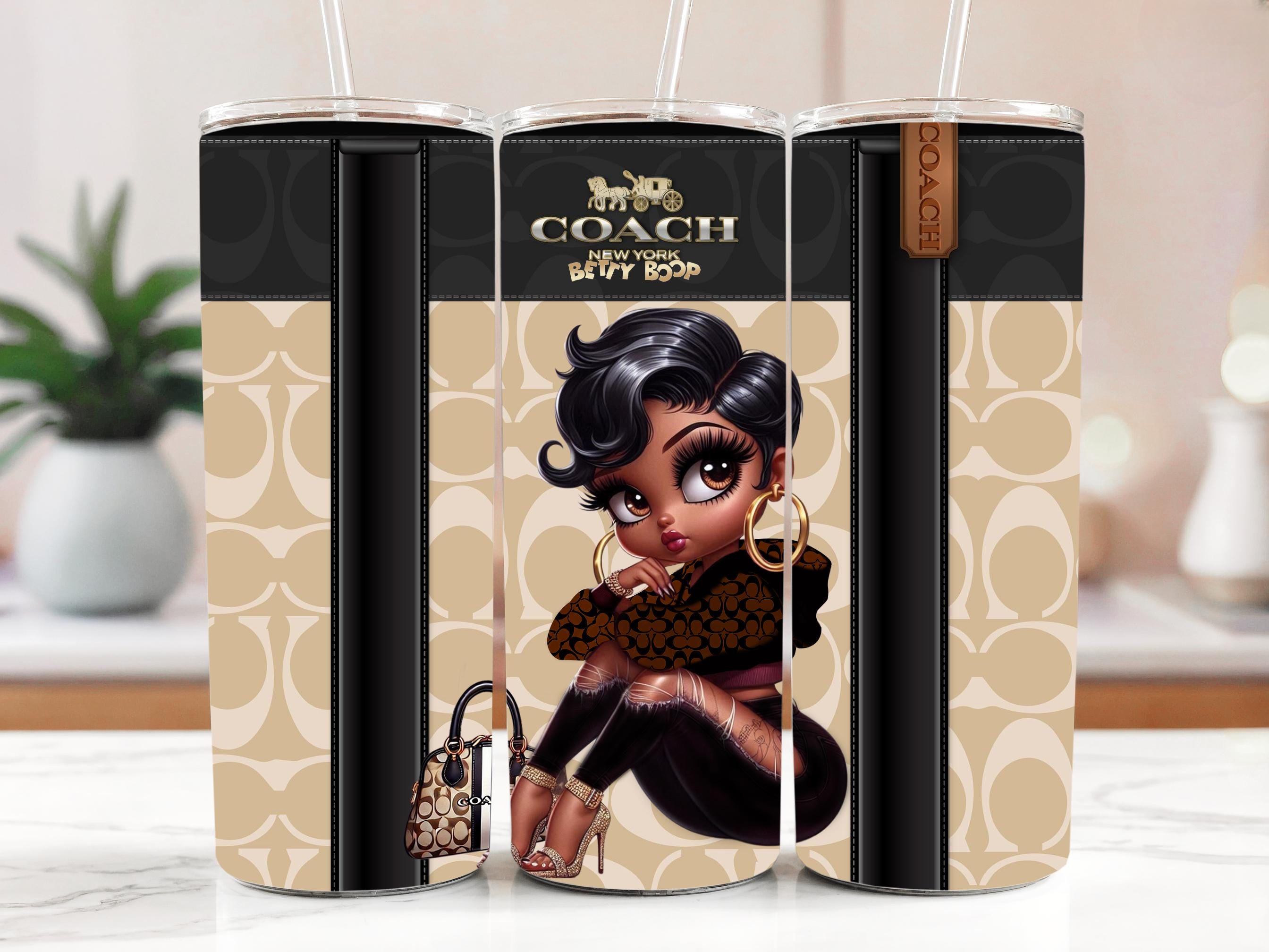 Gorgeous Brown Betty Boop Coach Theme Tumbler | Custom Made Tumbler ...