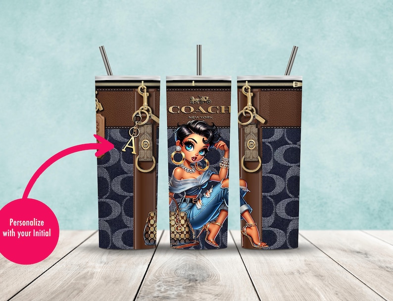 Stunning Modern Betty Boop Coach Theme Tumbler | Custom Made Tumbler ...