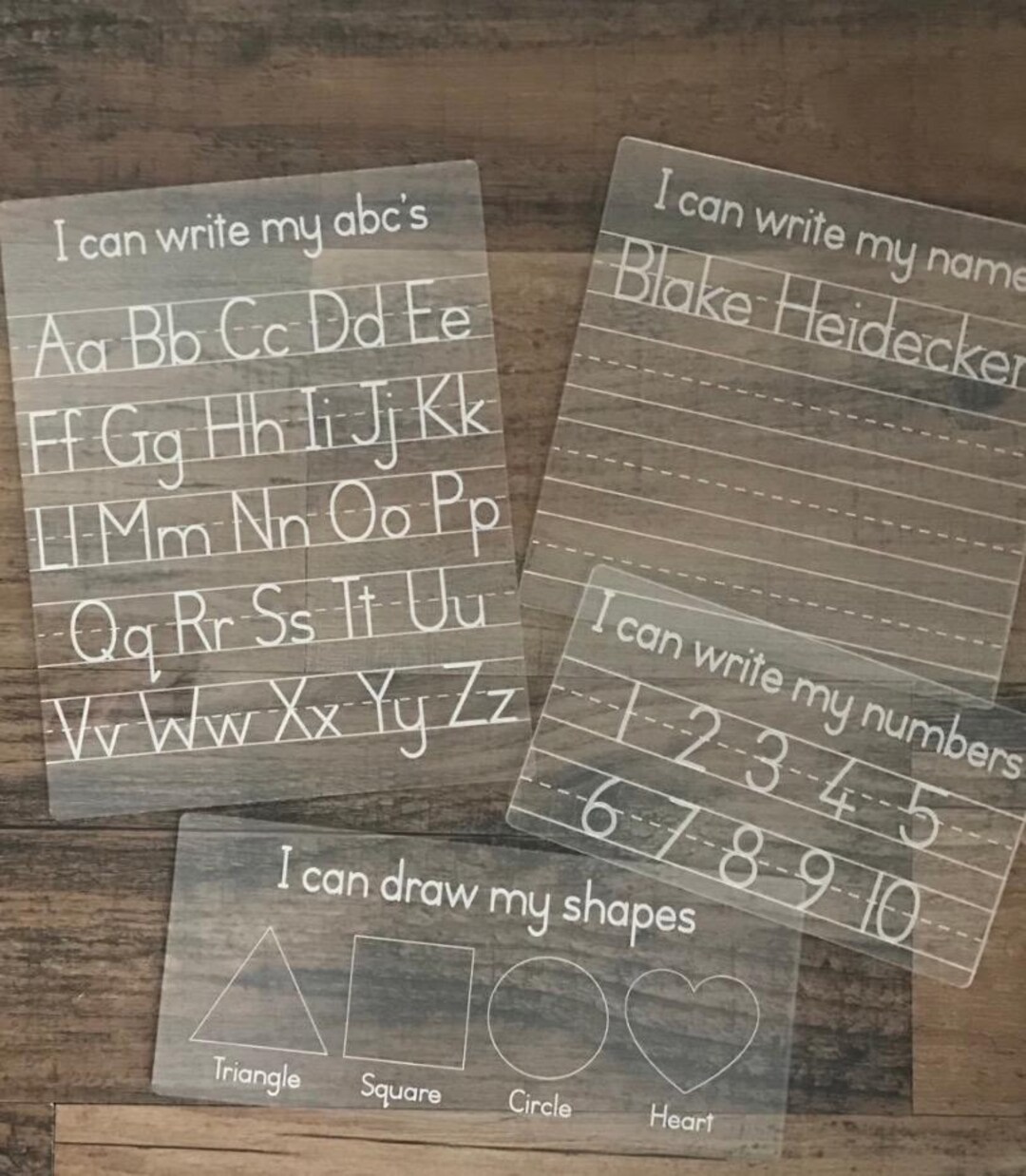 Tracing Boards, Kids Name Tracing, Dry Erase Tracing - Etsy