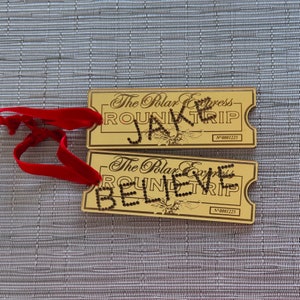 Polar Express Ticket, Train Ticket, Polar Express Ornament, Christmas ...