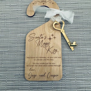 Personalized Santa's Magic Key Door Sign | Custom Christmas Decor - Etsy