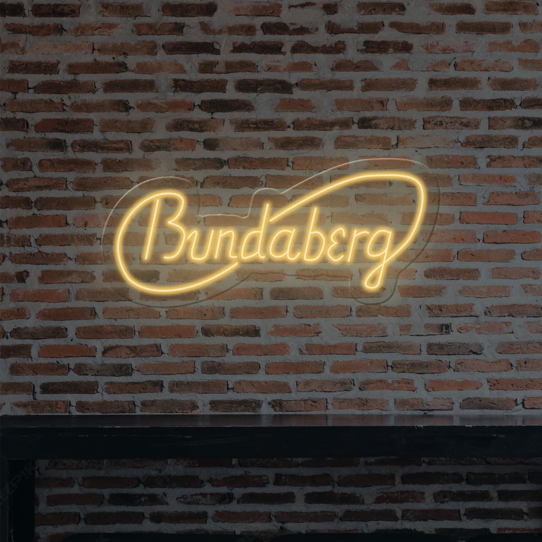 Bundaberg Beer Neon Sign, Beer Bundaberg Lovers Decor, Beer Bar Pub ...