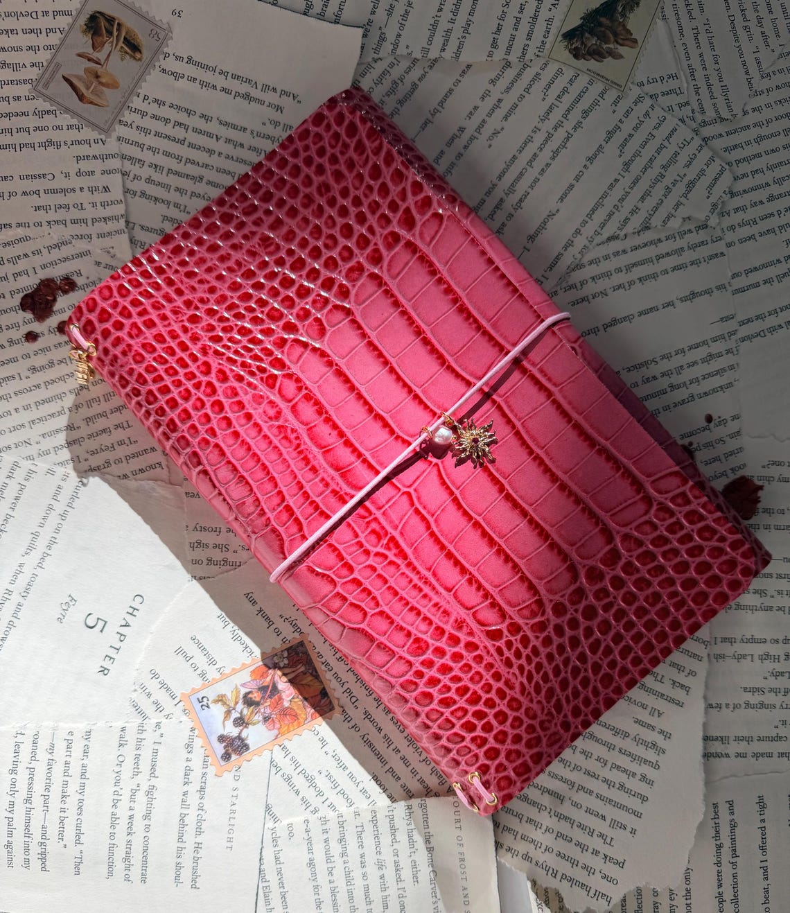 Pink/fuchsia Croc Collection** A5 Leather Journal Covers - Journaling ...