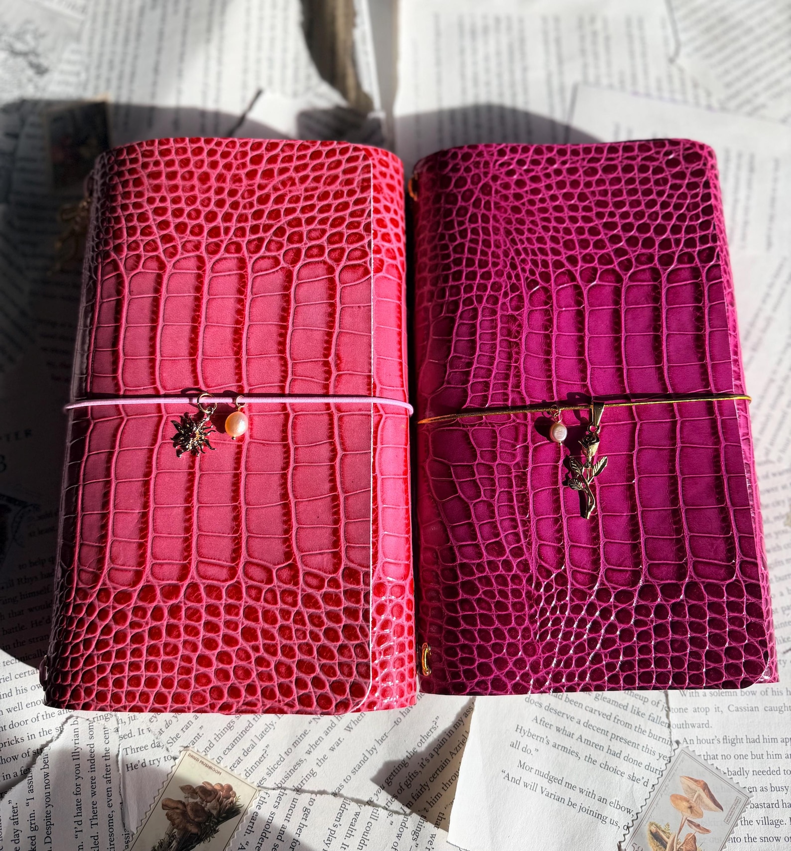 Pink/fuchsia Croc Collection** A5 Leather Journal Covers - Journaling ...