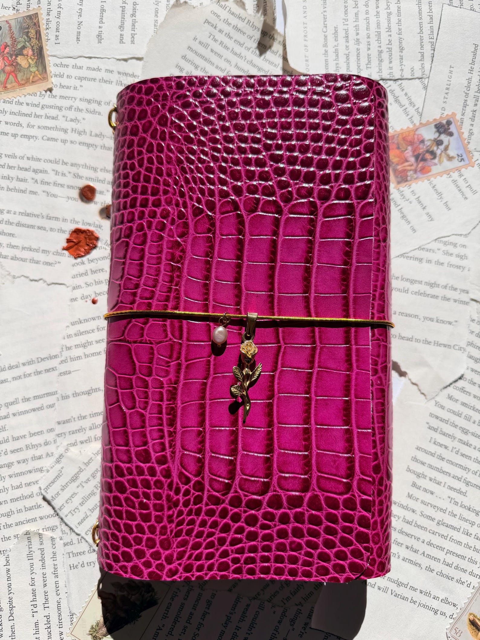 Pink/fuchsia Croc Collection** A5 Leather Journal Covers - Journaling ...